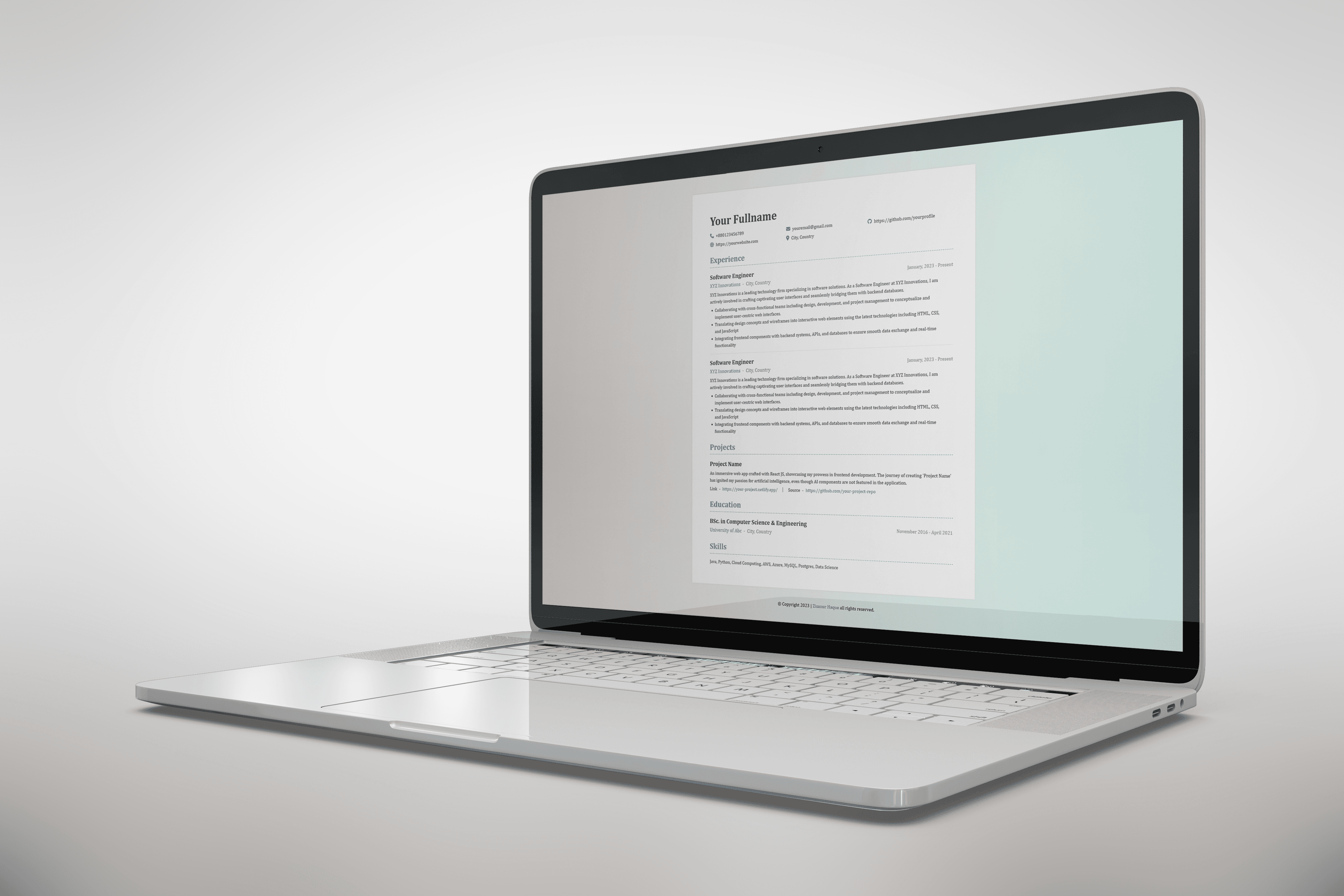 Resume Builder App using Vue Js | Zisanur Haque